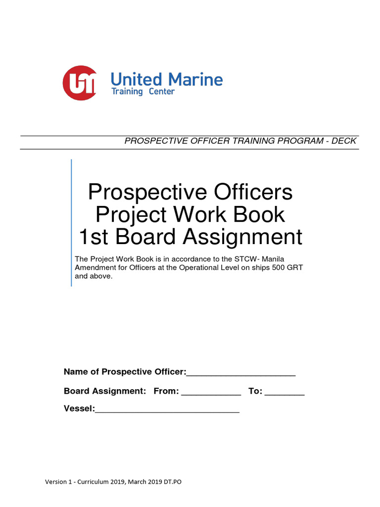 Prospective Officers Project Work Book 1st Board Assignment Version 1 ...