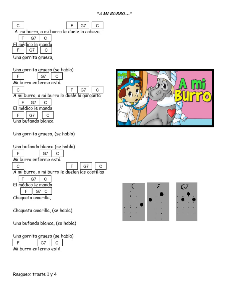 A Mi Burro: Letra y Acordes | PDF