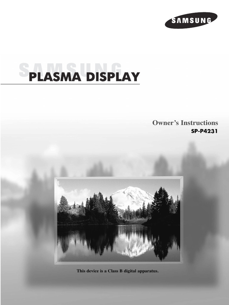 Owner's Instructions: This Device Is A Class B Digital Apparatus | PDF ...