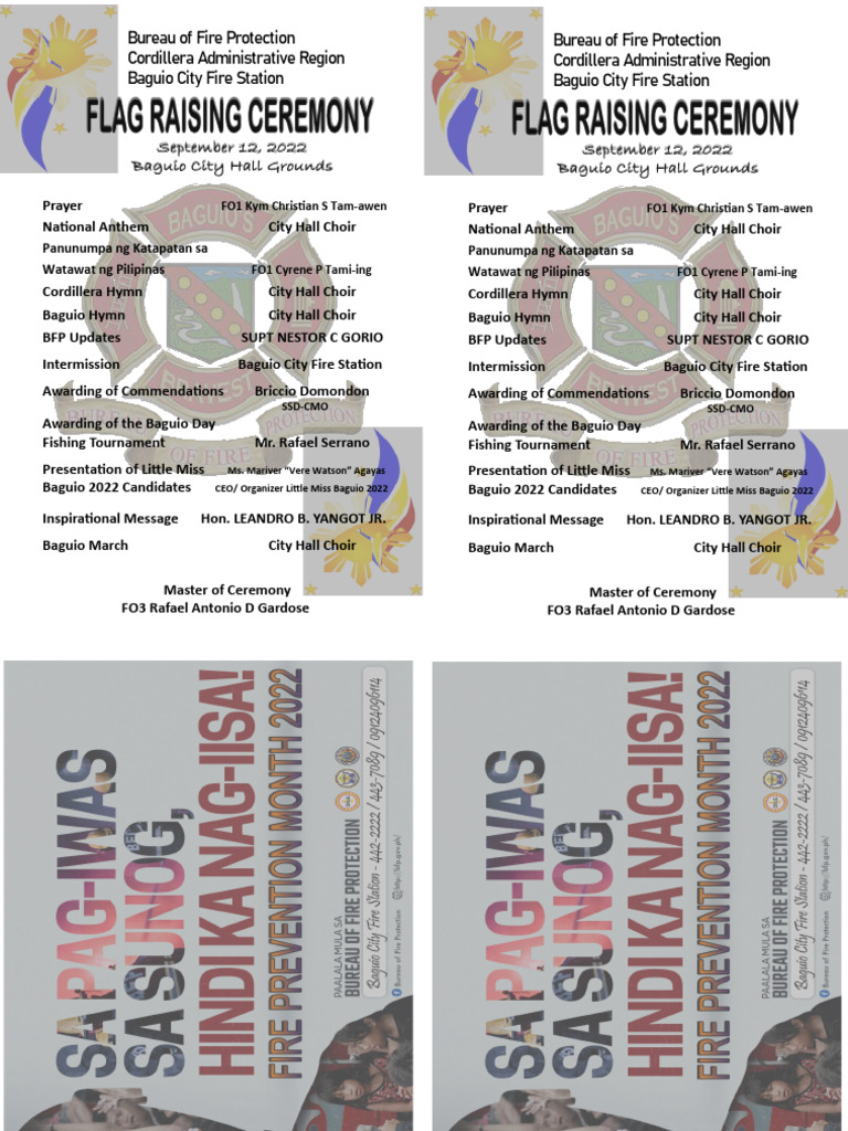 Flag Ceremony Program September 12 2022 | PDF | National Symbols