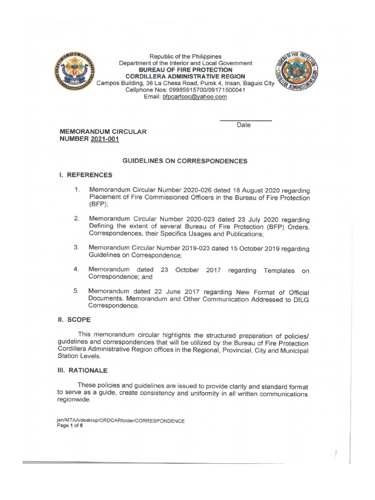 MC No 2021 001 | PDF