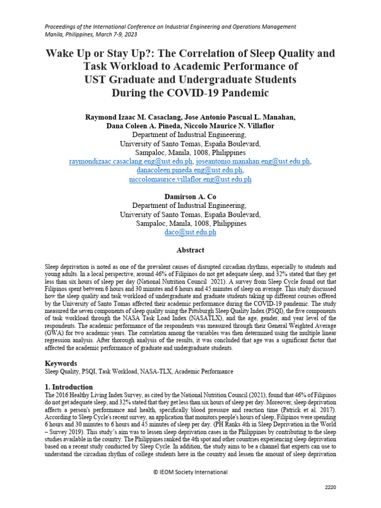 591 | PDF | Sleep | Linear Regression