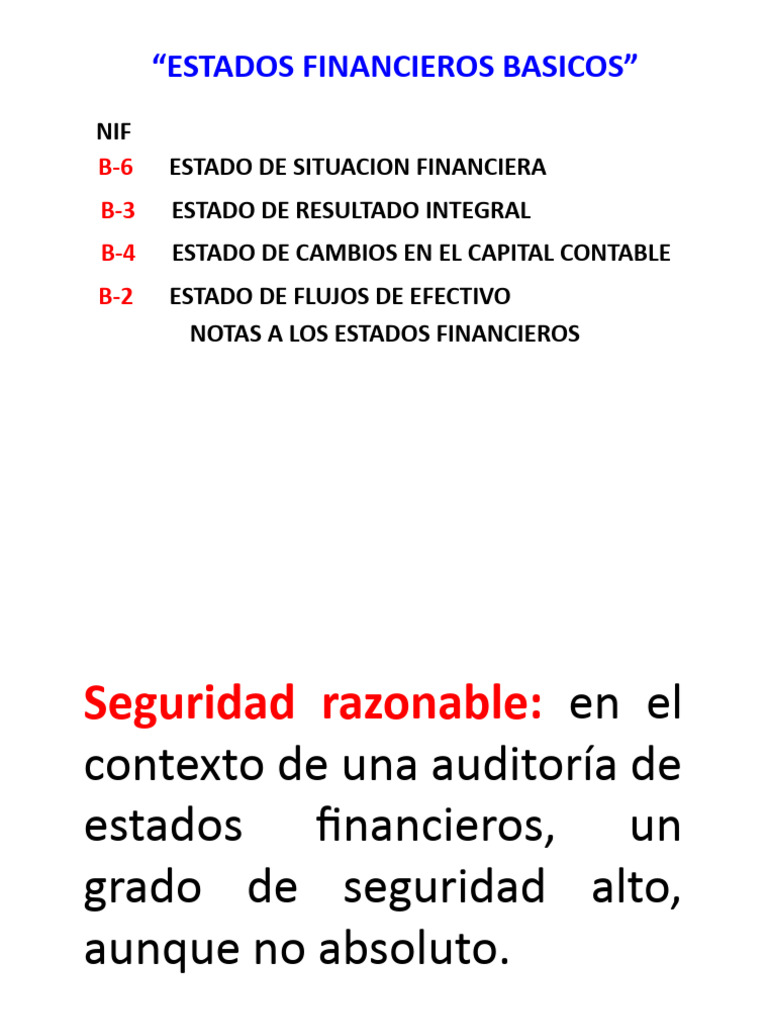 Conceptos Basicos Estados Financieros Riesgos | PDF | Auditoría | Estado financiero