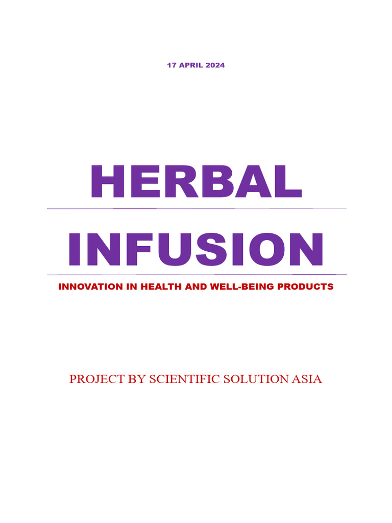 Herbal Infusion: Project by Scientific Solution Asia | PDF | Water ...