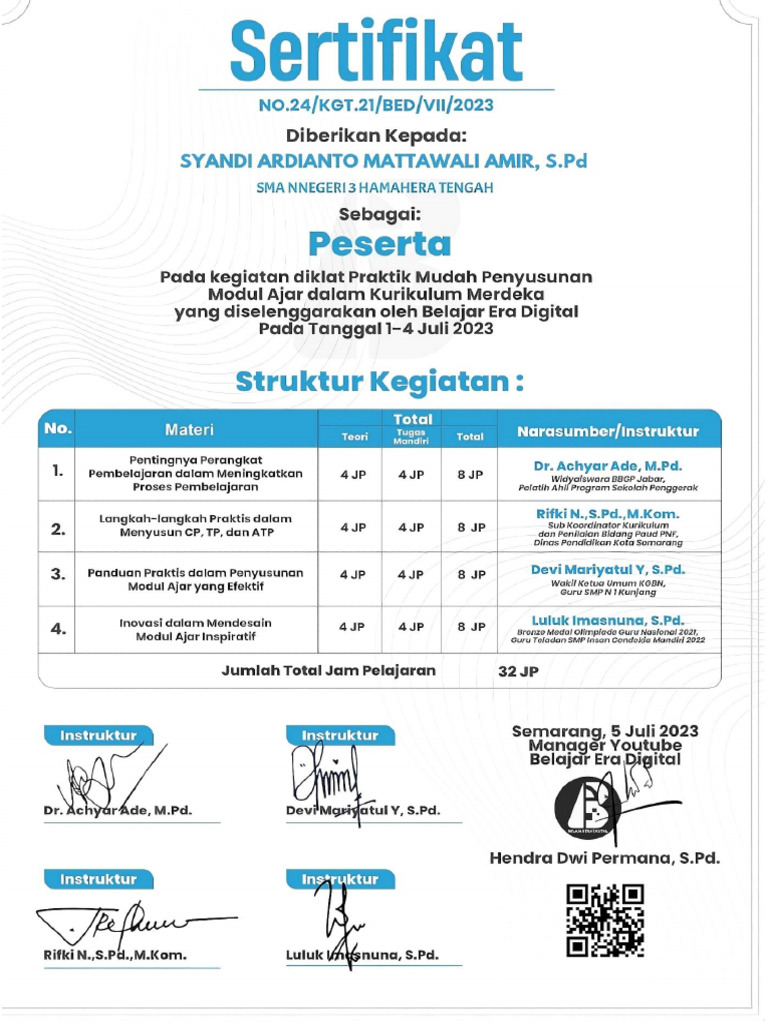 Sertifikat PDF | PDF