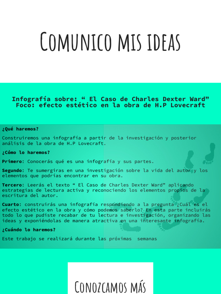 Clase 1 hr, Comunico mis ideas_Infografía y planteamiento del proyecto ...