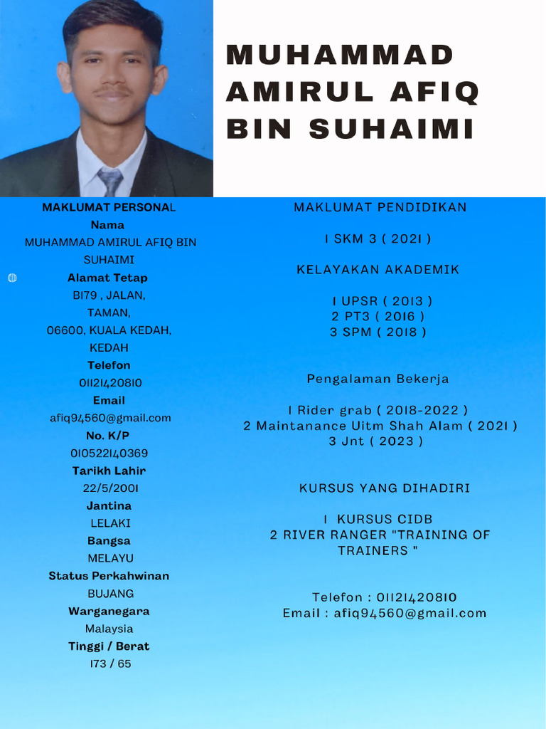 Resume Amirul Afiq | PDF