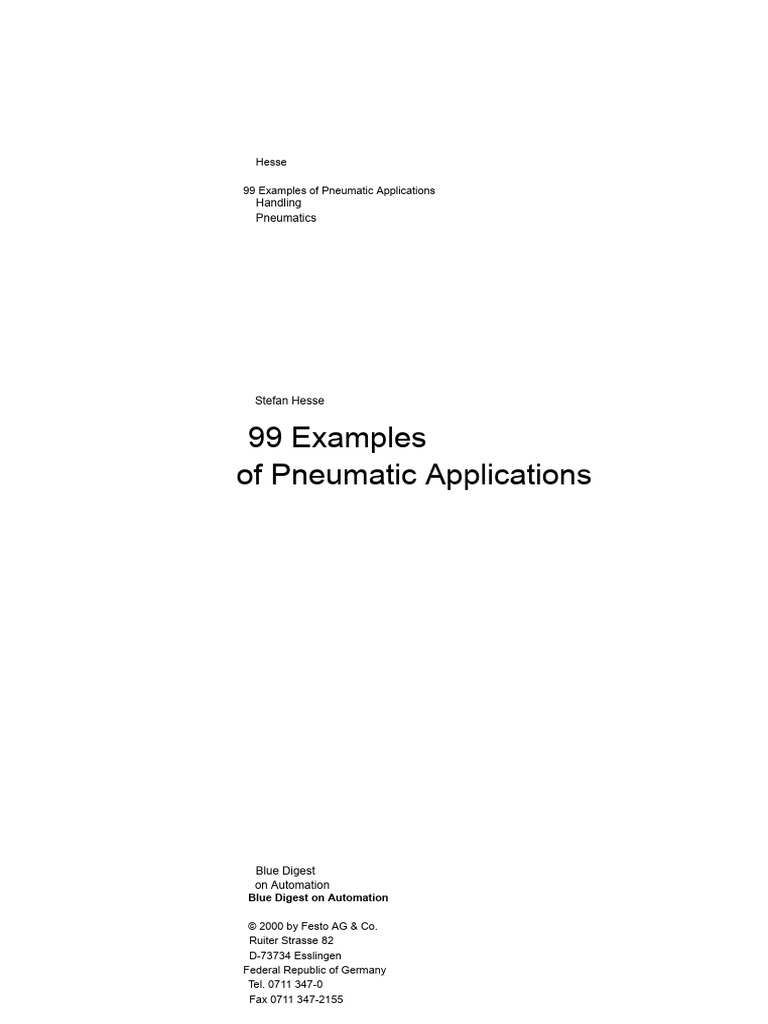 99 Examples of Pneumatic Applications | Download Free PDF | Actuator ...