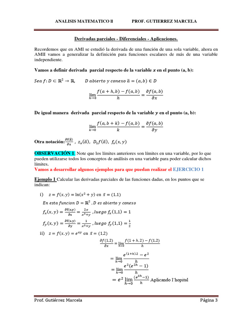 0002.clase de Derivadas-Dif - Aplic 2022 | PDF | Derivado | Límite (Matemáticas)