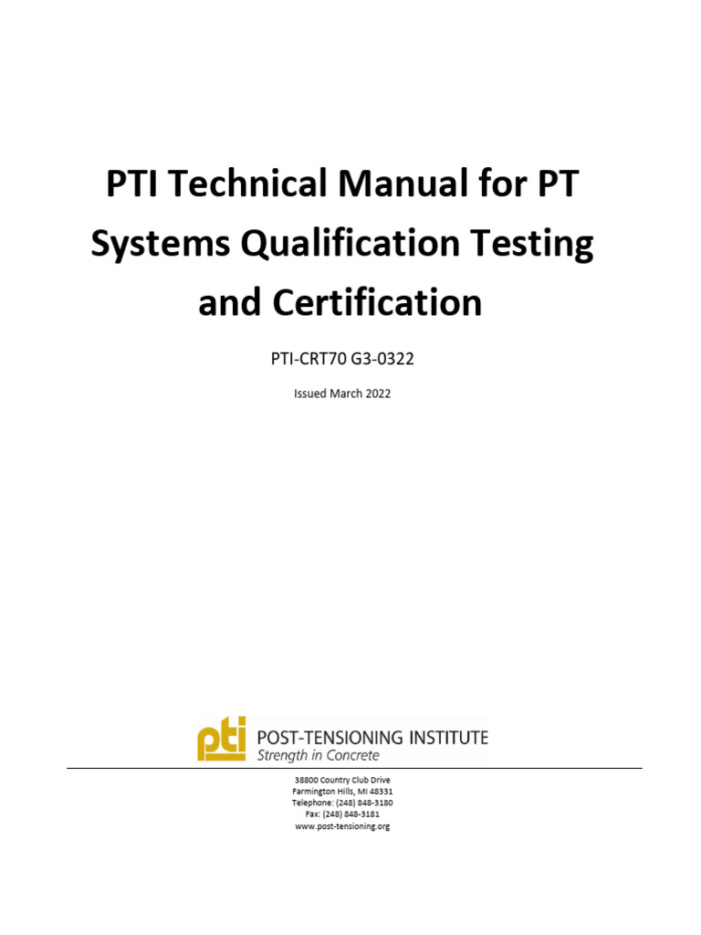 PTI Certification Guidelines Manual | PDF | Quality Assurance