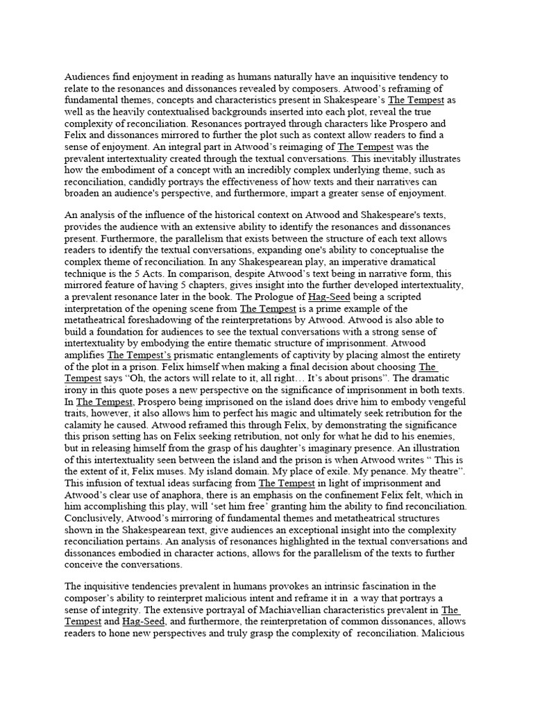 English Essay Assignment en | PDF | The Tempest | Narrative