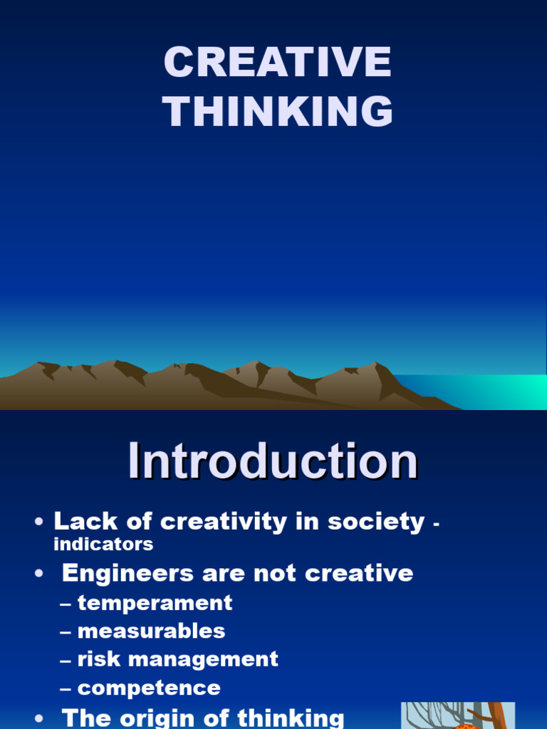 Creative Thinking | PDF | Creativity