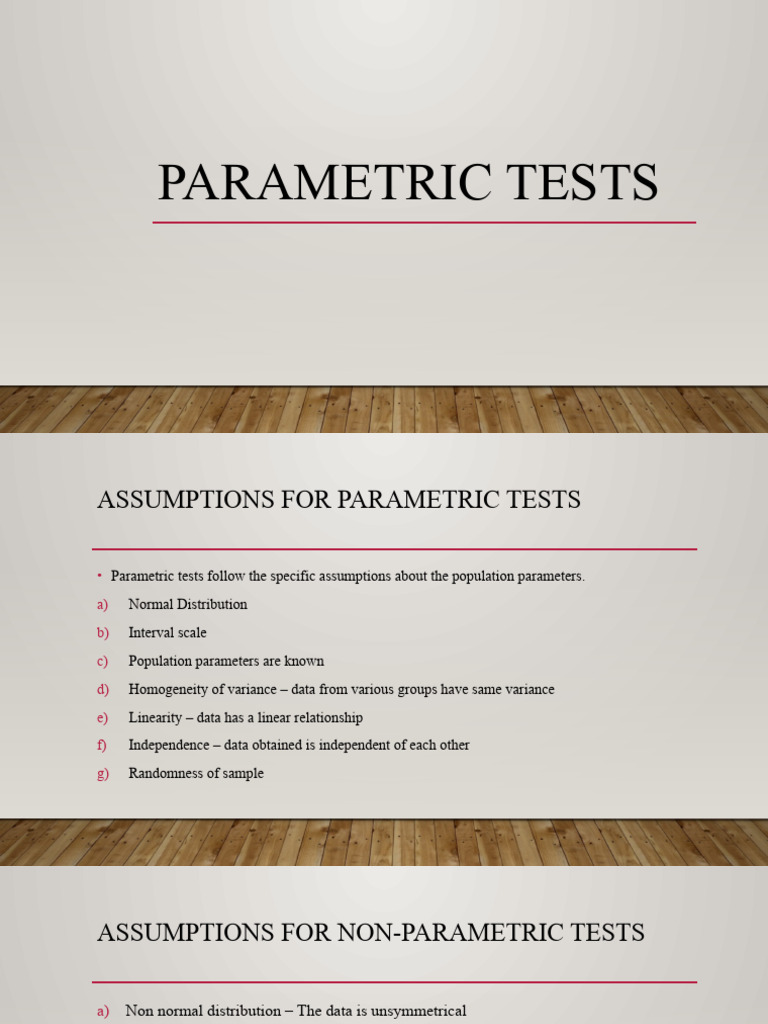 4.3. Parametric & Nonparametric Tests | PDF | Student's T Test ...