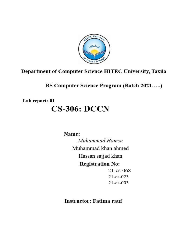 Lab 1 DCCN | Download Free PDF | Computer Network | Duplex (Telecommunications)