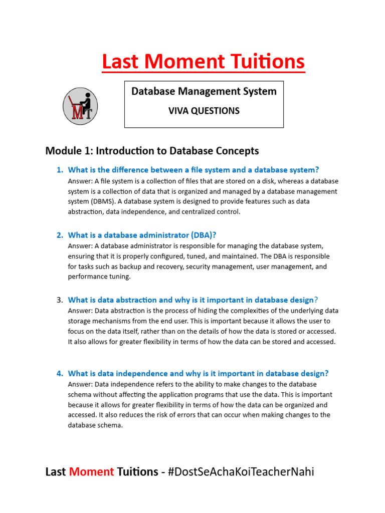 DBMS Viva Question | PDF | Databases | Software