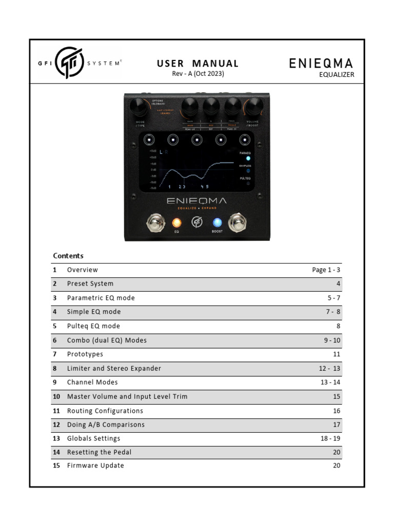 Enieqma - User Manual (En) | PDF | Equalization (Audio) | Computer Engineering