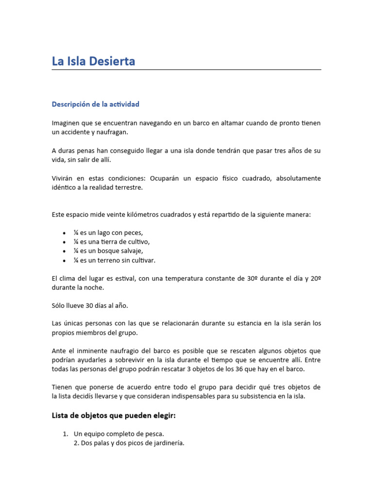 La Isla Desierta | PDF