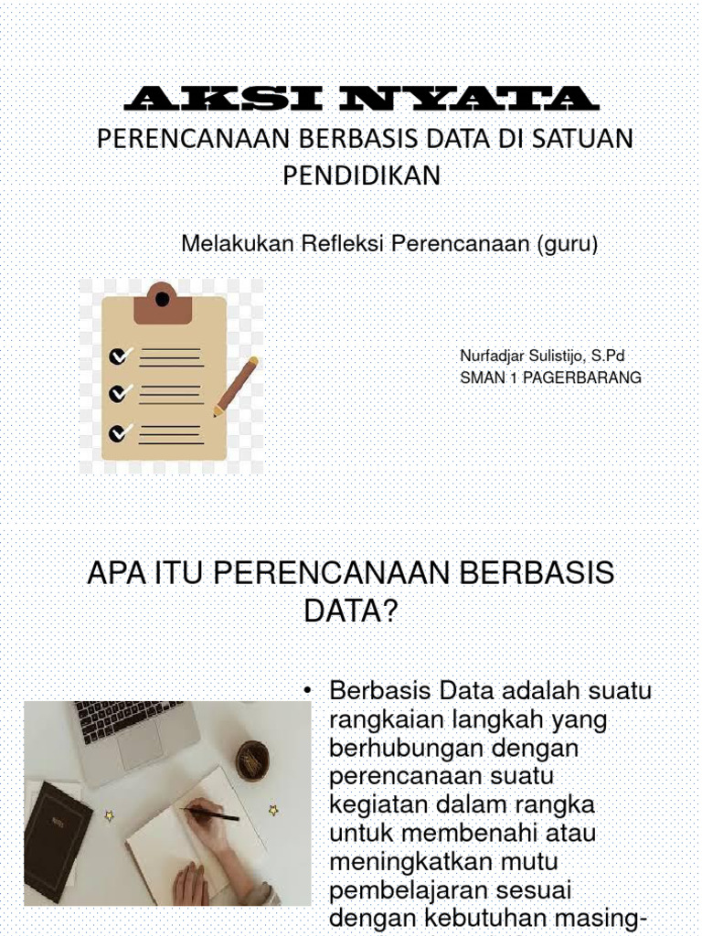 Aksi Nyata Perencanaan Berbasis Data | PDF