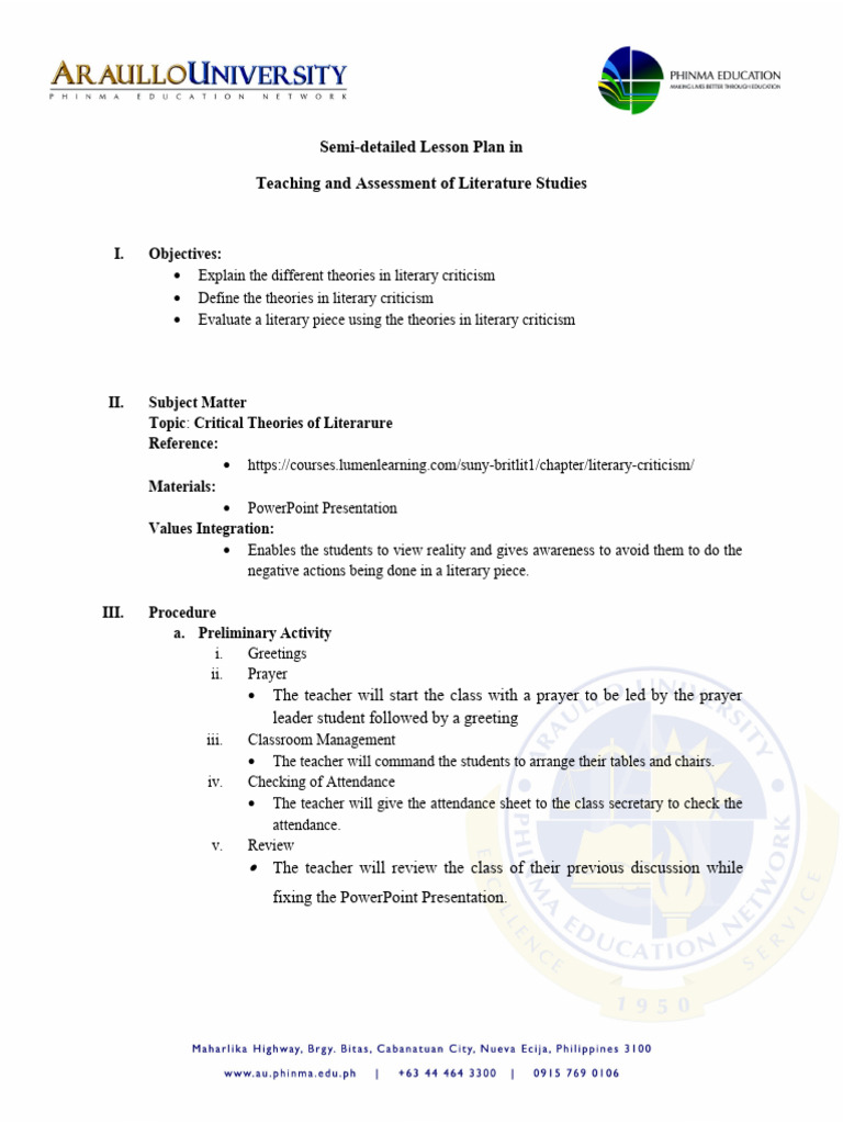 Lesson Plan PINEDA, DIVINE JOY A. | PDF | Id | Liberal Arts Education