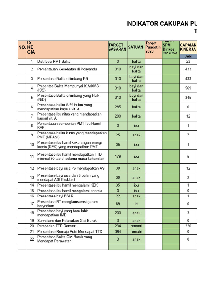 Cakupan Indikator | PDF