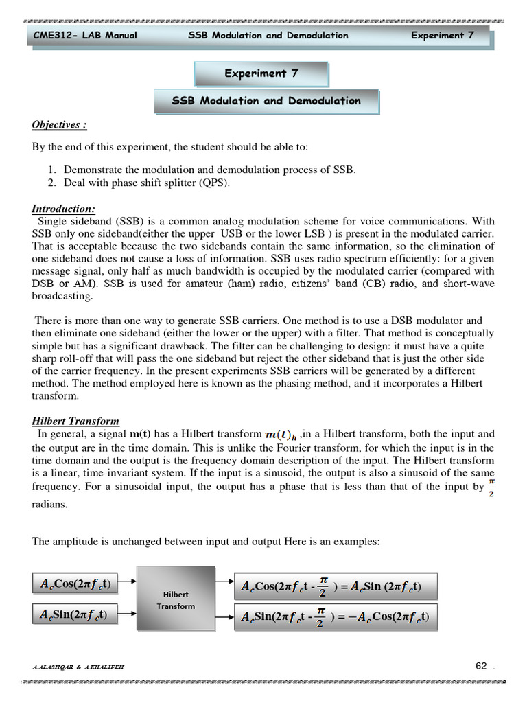 exp7_ssb | PDF | Radio | Sound Production Technology