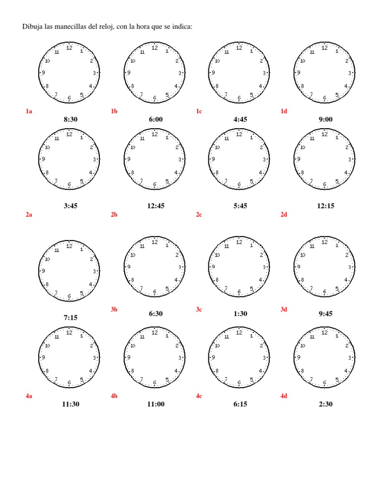 Reloj Para Imprimir Y Aprendiendo Con Mati Facebook, 55% OFF