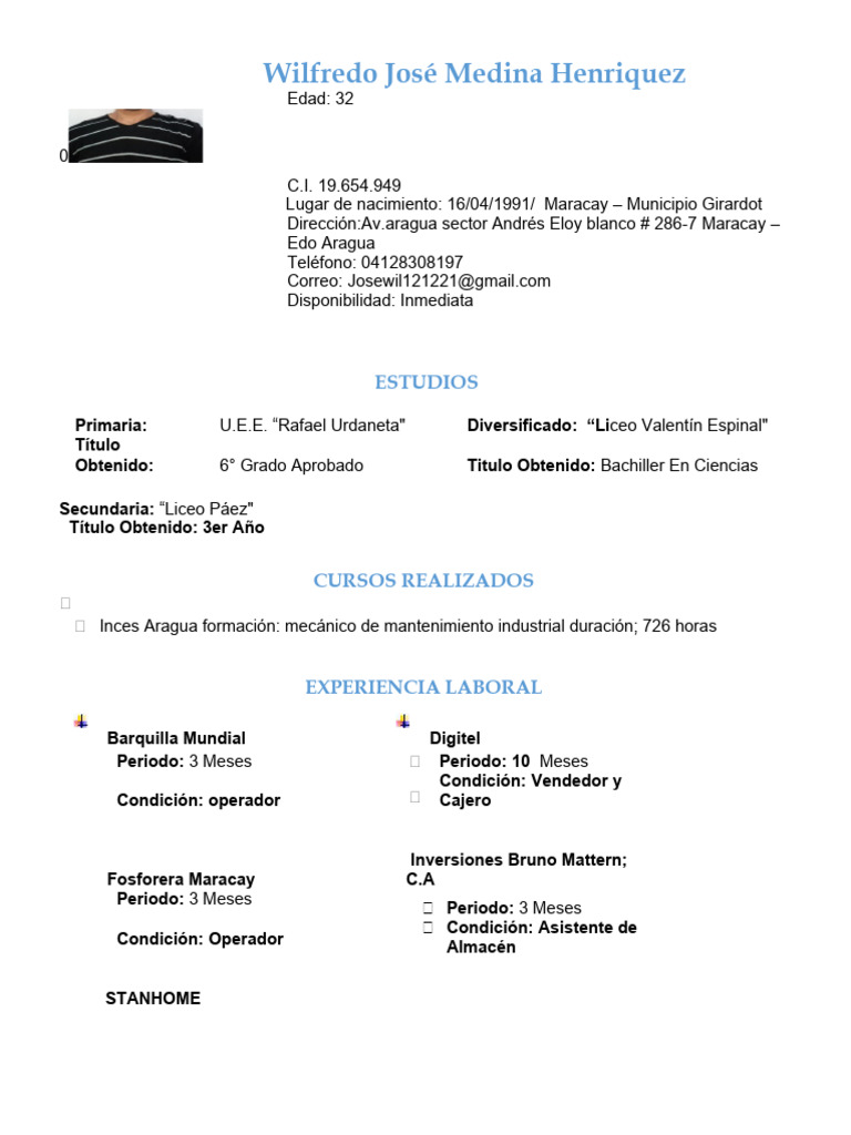 Currículum-Wilfredo | PDF