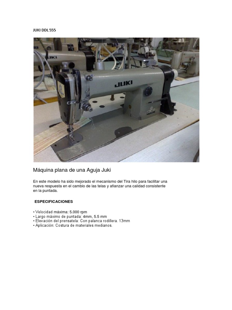 Juki DDL 555 | PDF