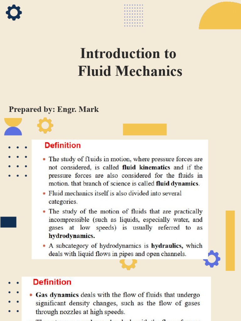 Introduction To Fluid Mechanics | PDF