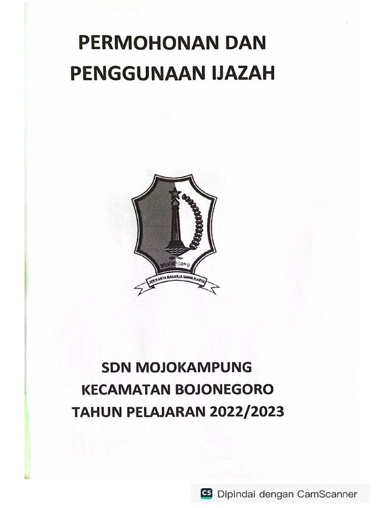 Permohonan Ijazah SDN Mojokampung | PDF