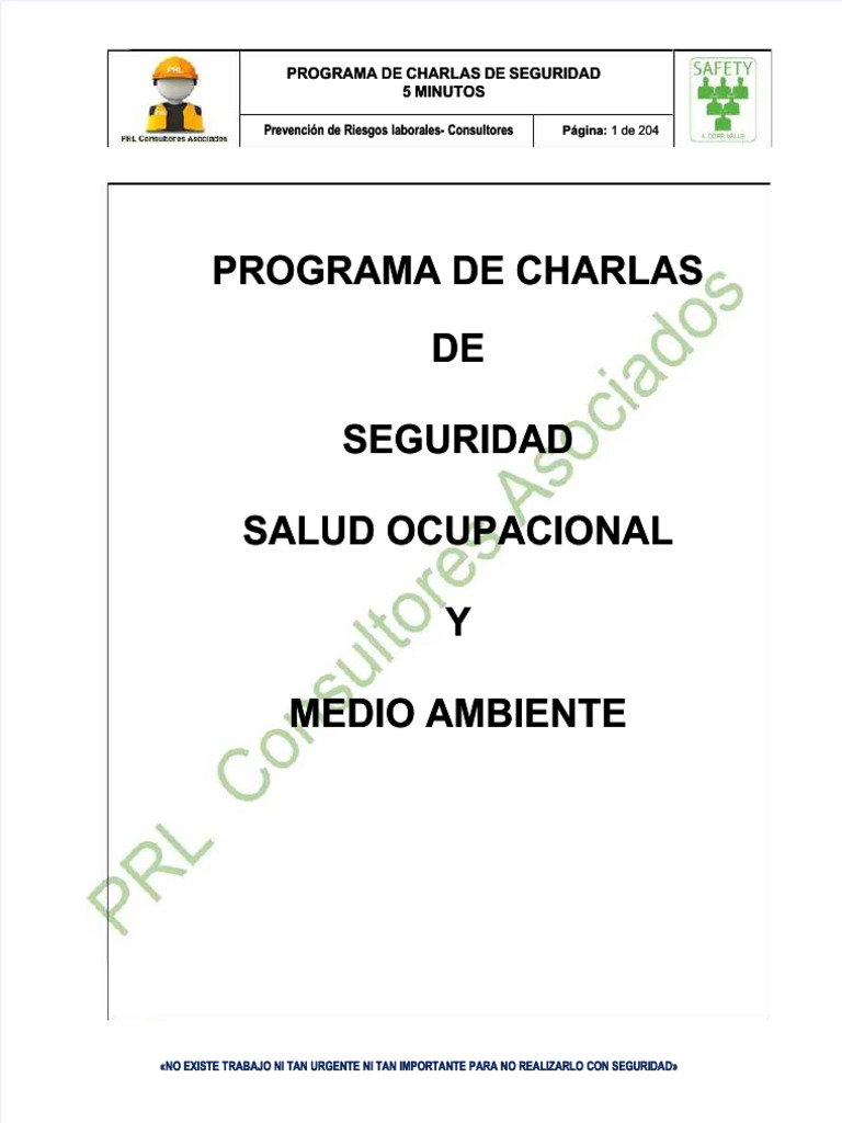 PDF Programa de Charlas de 5 Minutos Compress | PDF