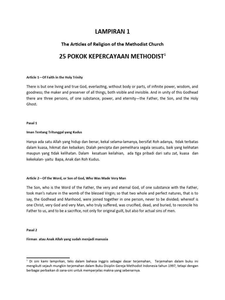 25 Pokok Dan Sosial Methodist | PDF