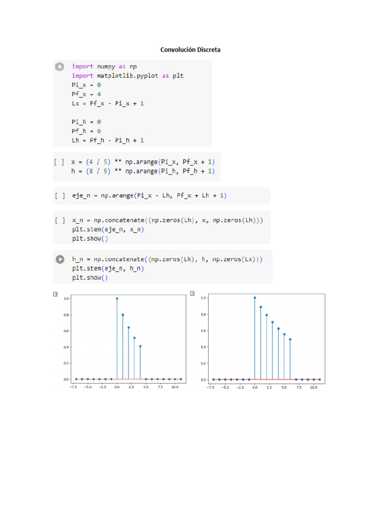 Convolución Discreta Python | PDF