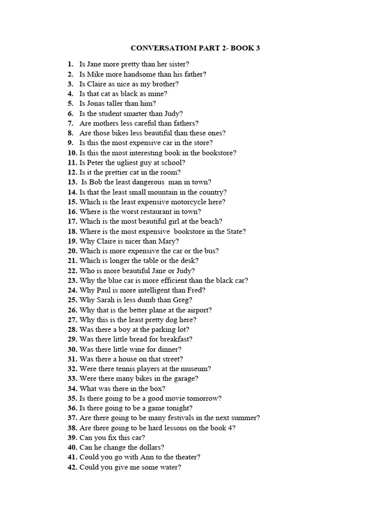 Conversation Book 3 Part 2 | PDF