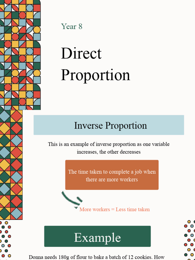 Direct Proportion Presentation in Colourful Geometric Style | PDF