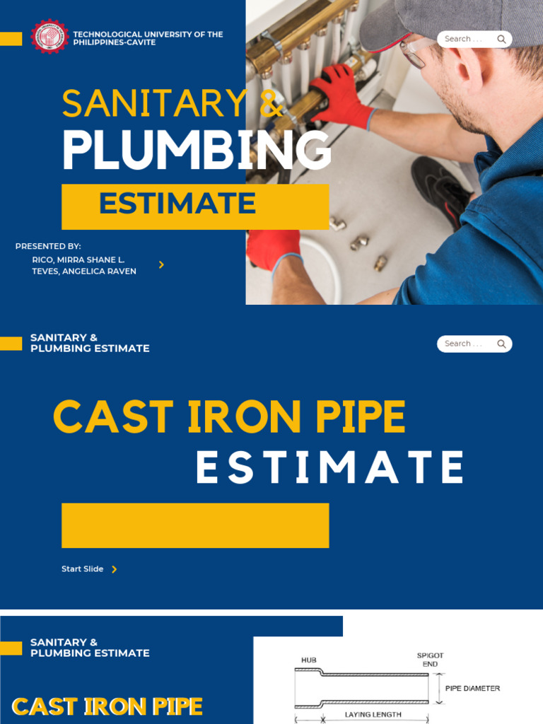 SANITARY AND PLUMBING ESTIMATE | PDF | Pipe (Fluid Conveyance) | Plumbing