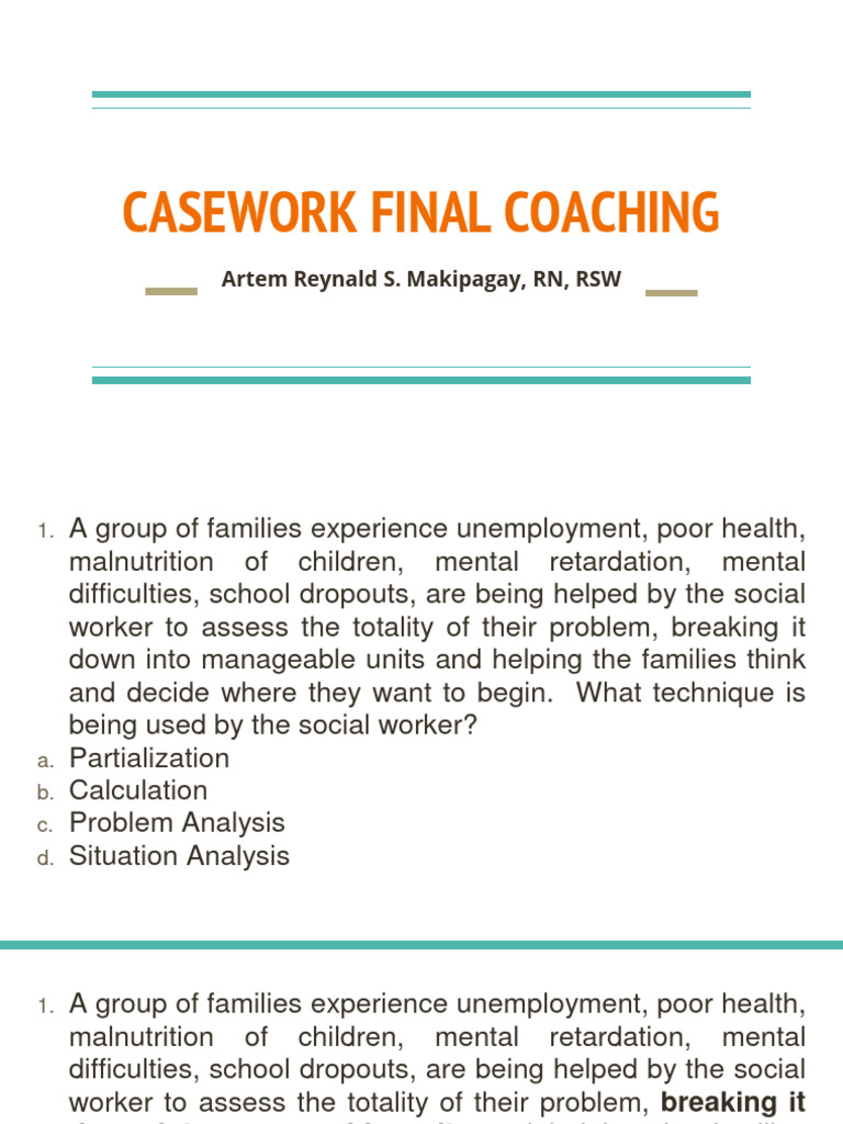Final Coaching CASEWORK 1 | PDF | Social Work | Psychology