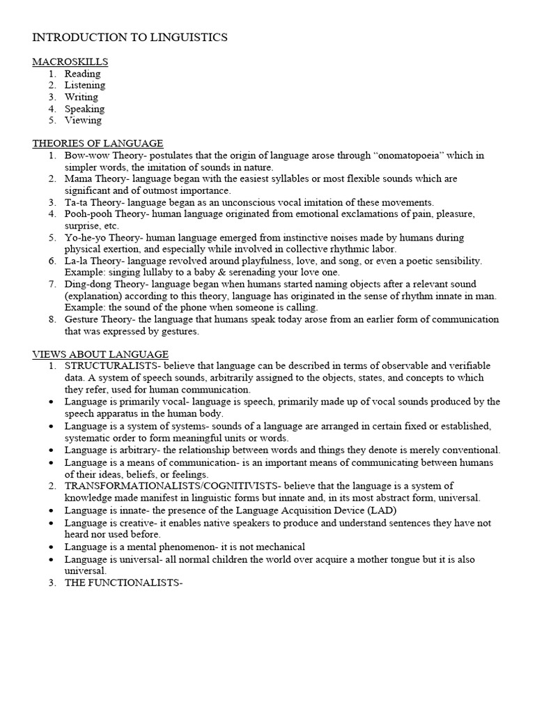 Itl Reviewer Pdf Theory Speech