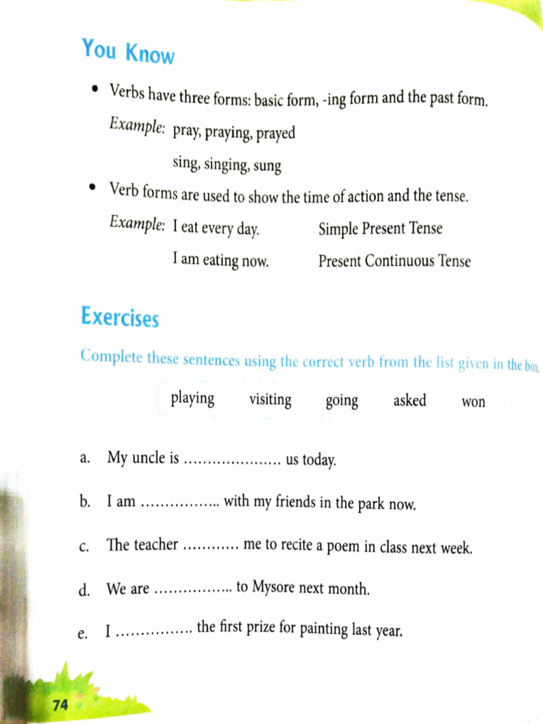 Revesion On Verbs Past Forms | PDF | Linguistic Typology | Linguistics