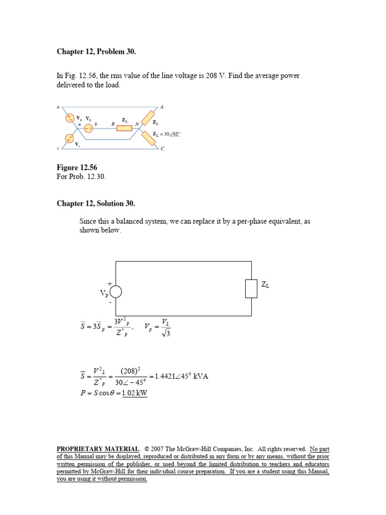 6_Example of 3 Phase AC System_S-P-Q | PDF | Physical Quantities ...