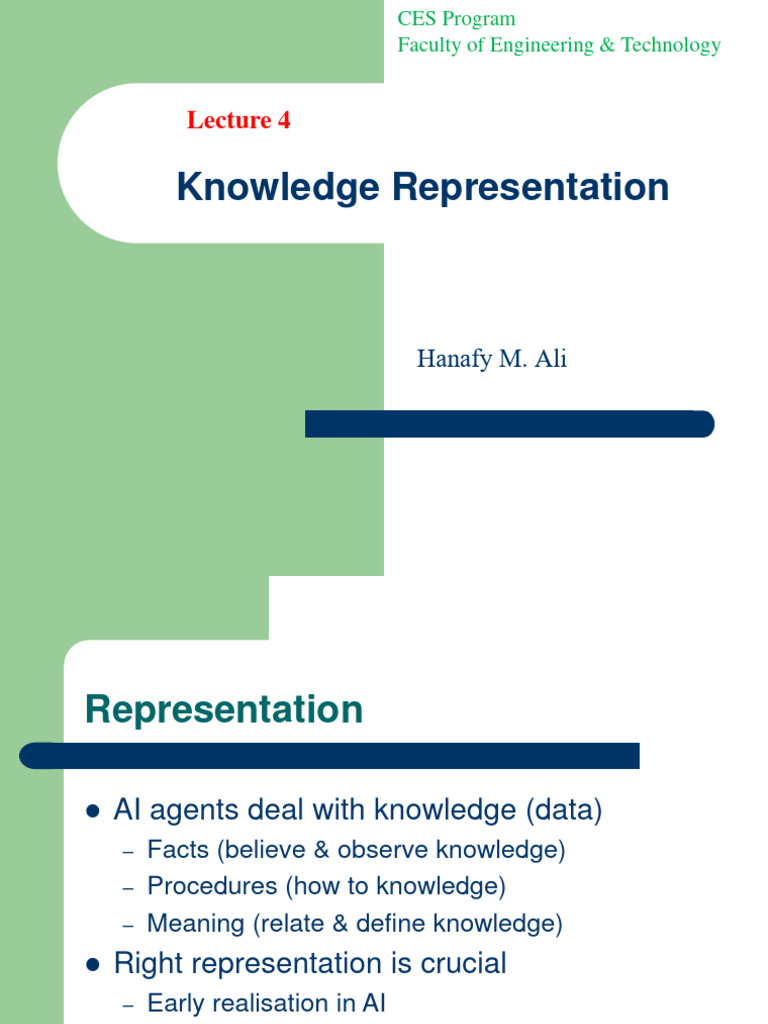 Lec 4 Expert Systems | PDF | Knowledge Representation And Reasoning | First Order Logic