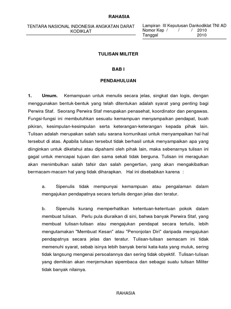 Tulisan Militer | PDF