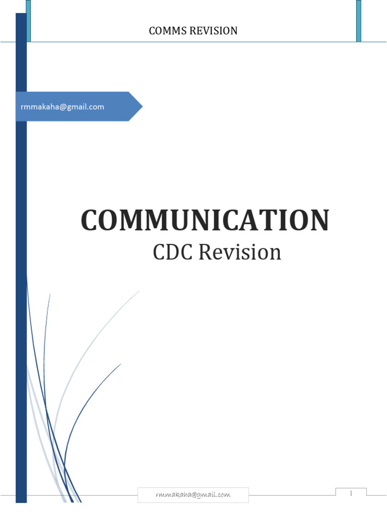 Communication Revision | PDF | Communication | Nonverbal Communication
