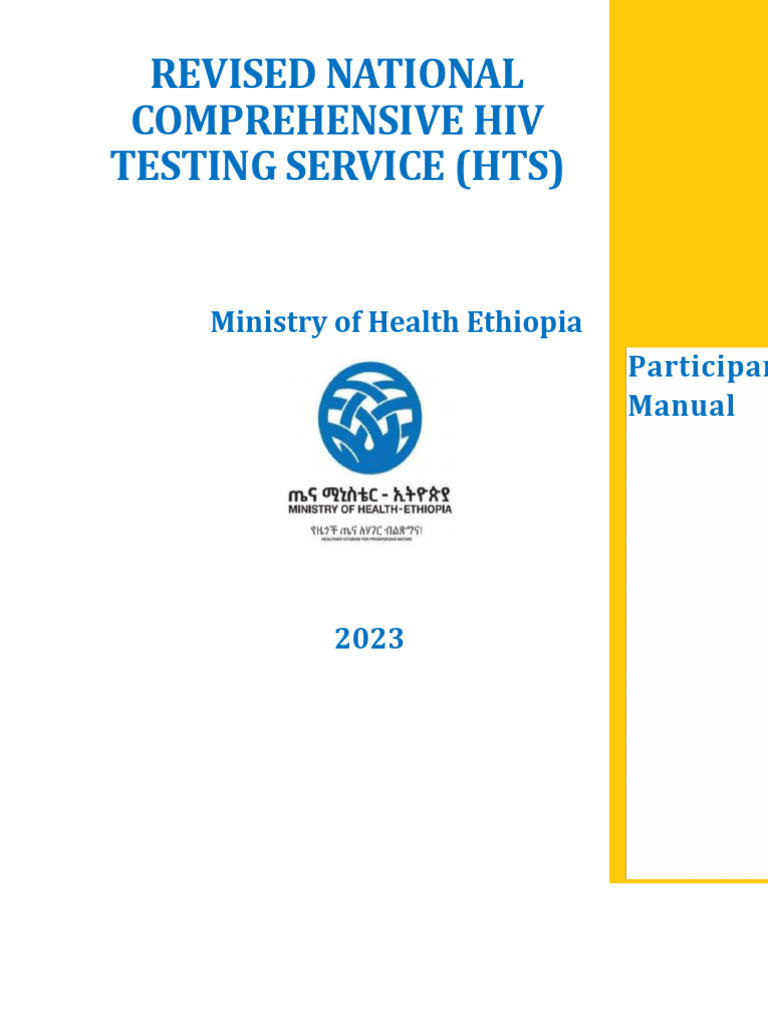 Revised HTS Participant Manual October 2023 # 55 | PDF | Hiv/Aids ...