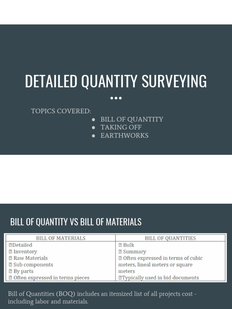 Detailed Quantity Surveying With Earthworks | PDF | Length | Civil ...