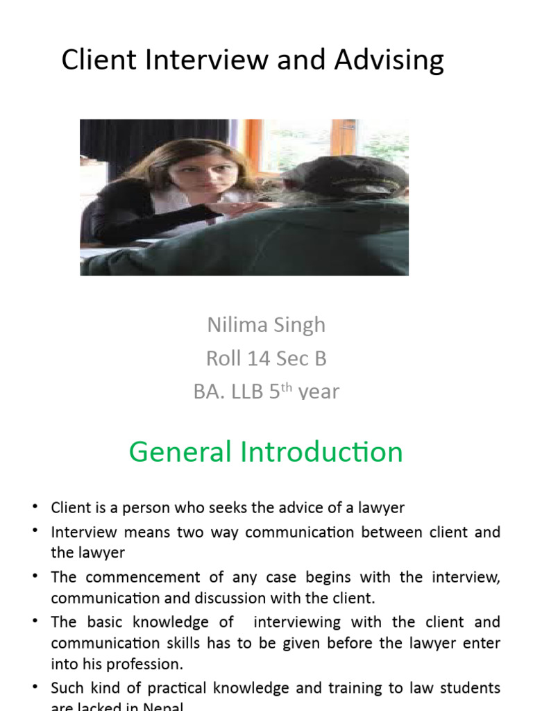Client Interview | PDF | Lawyer | Communication