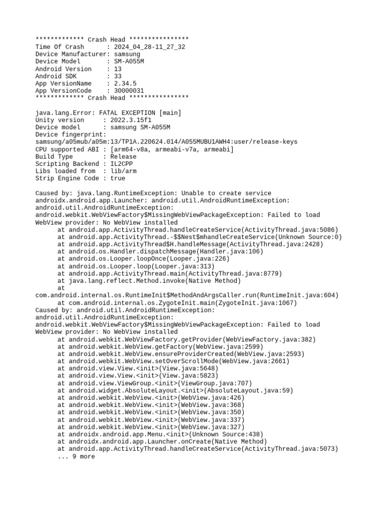 Mod Menu Crash 2024 04 28 11 27 32 Pdf Android Operating System Java Programming Language 8771