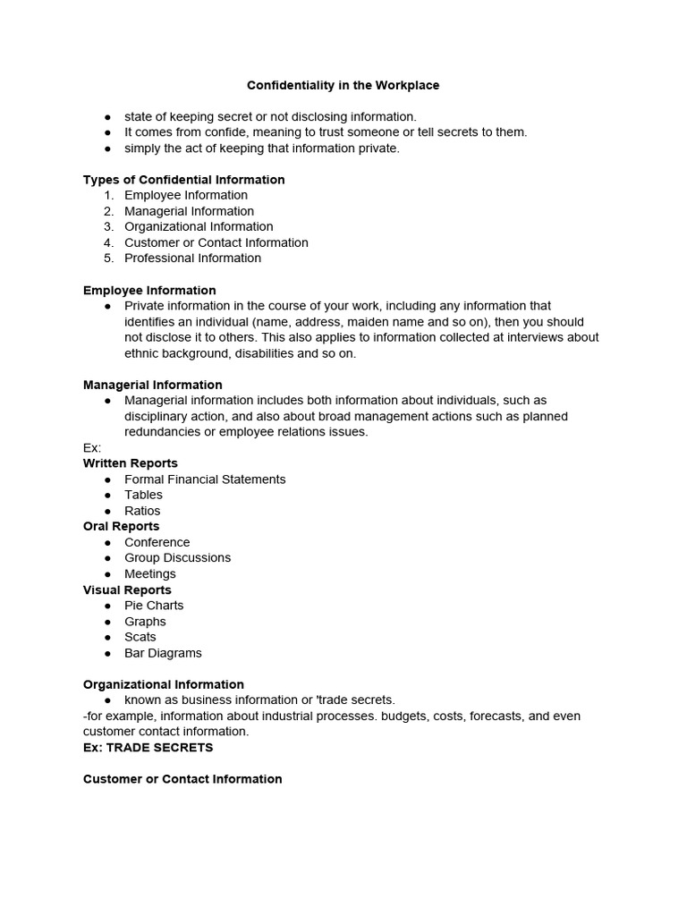 Work Immersion Final | PDF | Confidentiality | Information