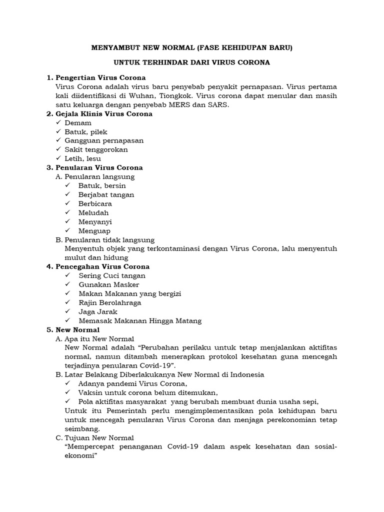 Menyambut New Normal | PDF