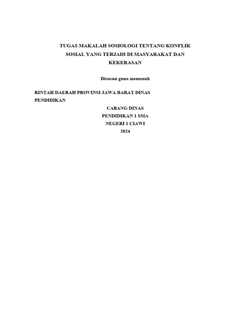 Template Penulisan Makalah 1 | PDF